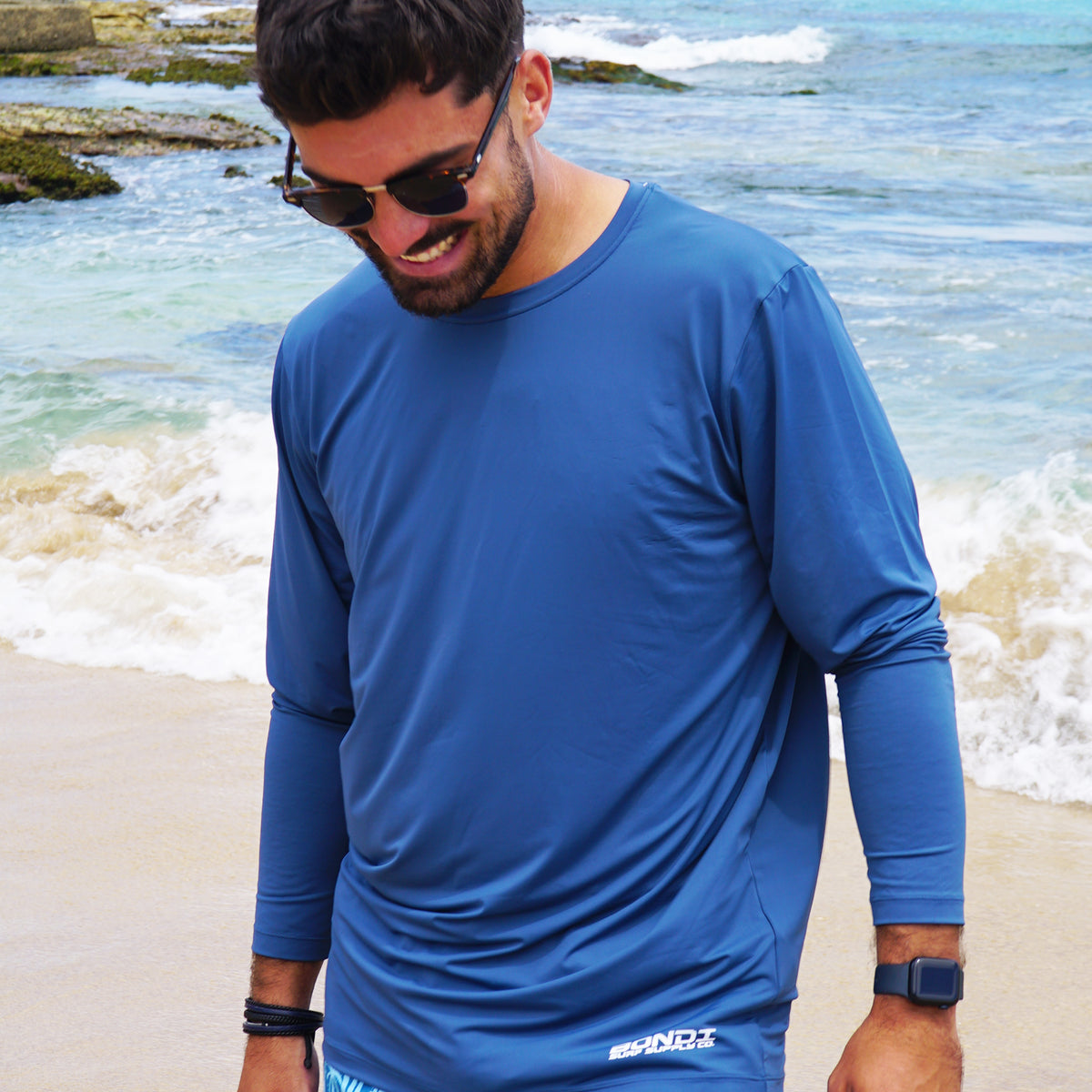 Men's Bondi Rash Vest (Storm Blue) – Between The Flags